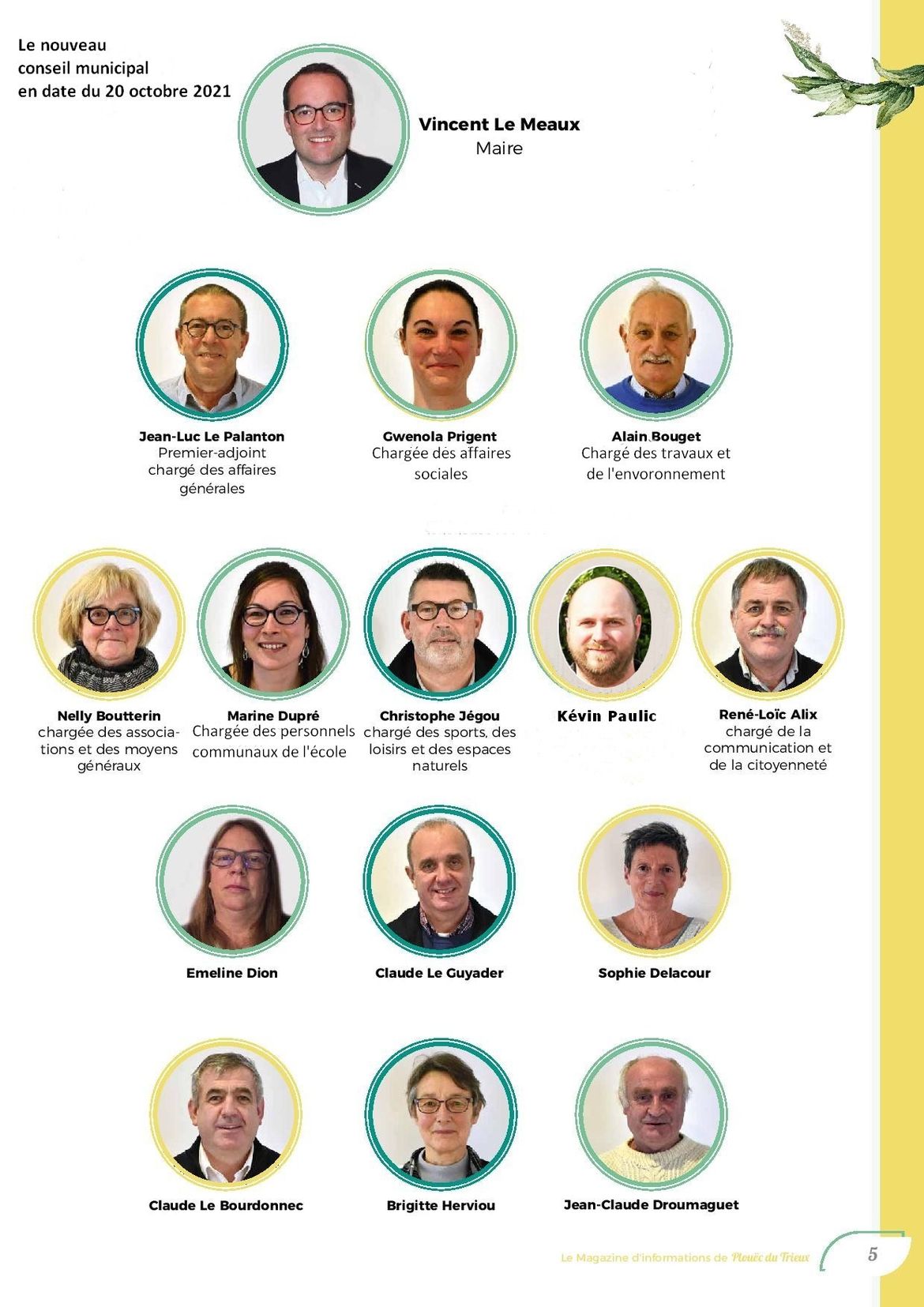 Le Conseil | Plouëc-du-Trieux (22) | Mairie Plouëc-du-Trieux